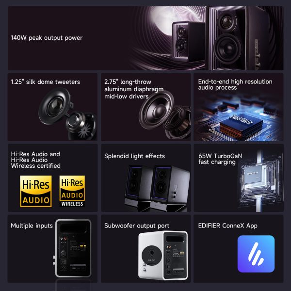 Edifier Malaysia Edifier QR65 Active Monitor with GaN Charger - Bluetooth V5.3
