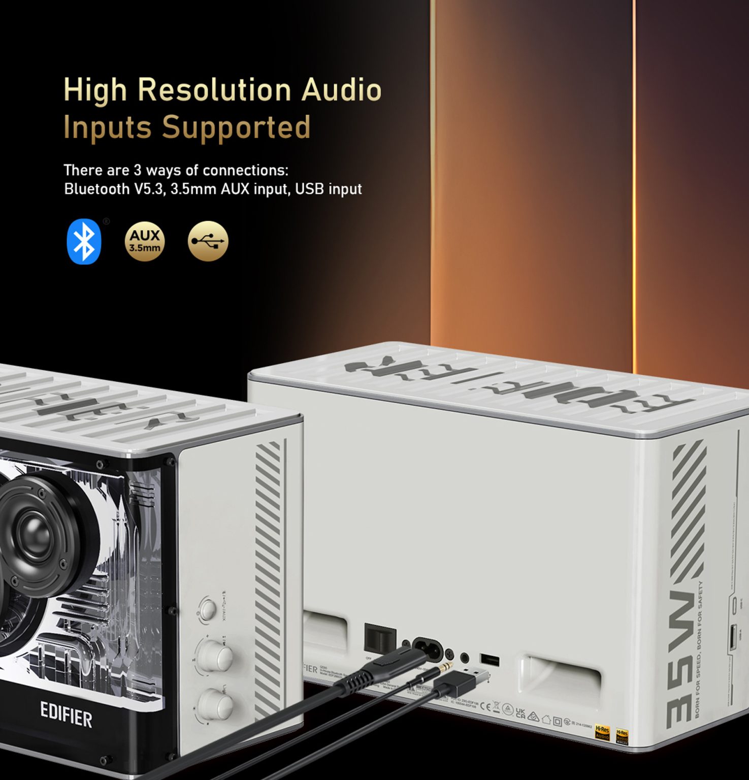 Edifier QD35 Tabletop Speaker with GaN Charger | Edifier Malaysia