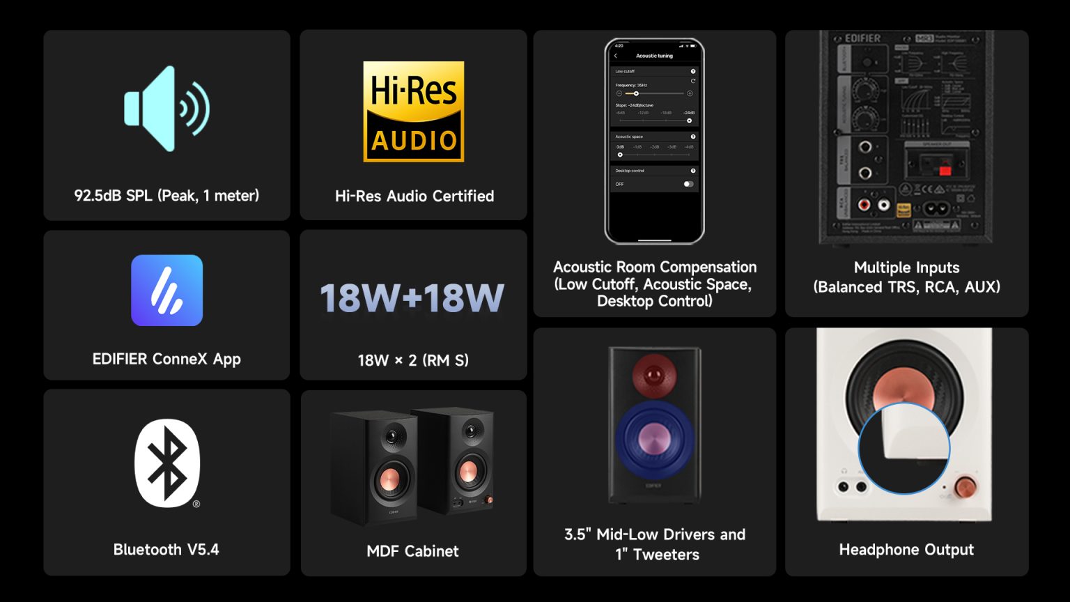 Edifier MR3 Monitor Speaker | headphone jack | Edifier Malaysia